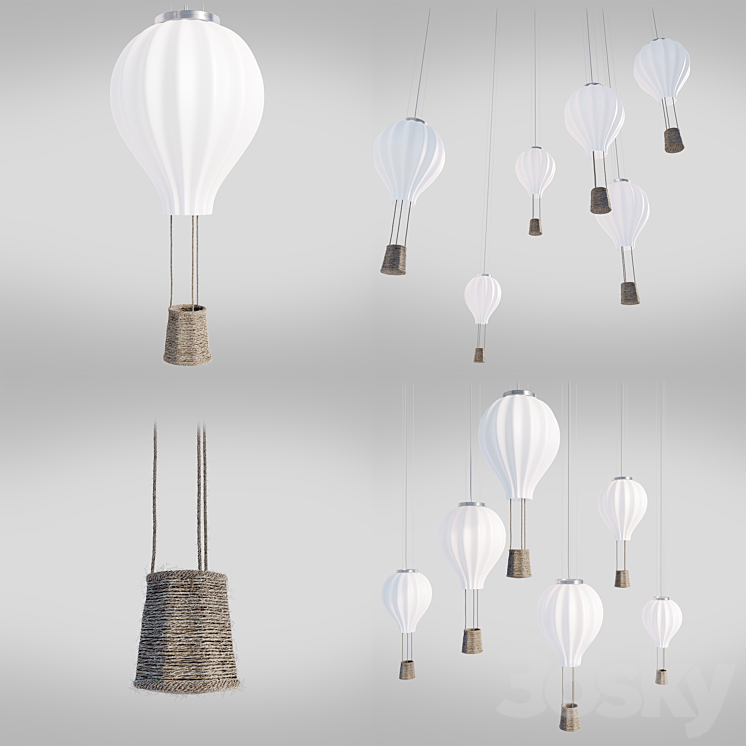 Ideal Lux DREAM BIG SP1 - Pendant light - 3D model