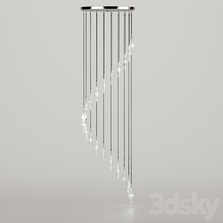 SEARCHLIGHT Sculptured Ice 888-20 - Pendant light - 3D model SEARCHLIGHT Sculptured Ice 888-20 - Pendant light - 3D model