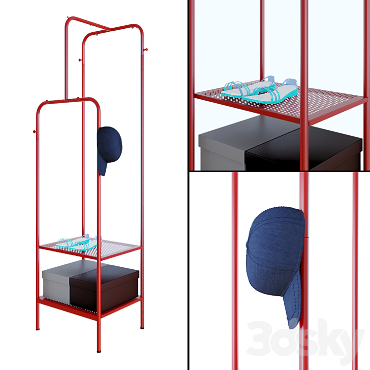 IKEA Nikkeby Clothes rack small - Other - 3D model
