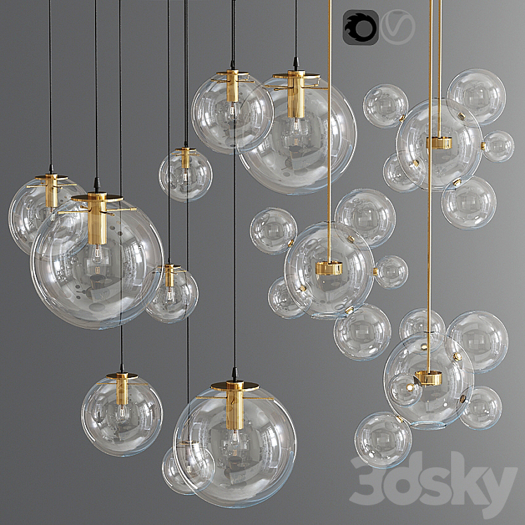 Classicon Selene Bolle Ceiling Light Chandelier - Pendant light - 3D model