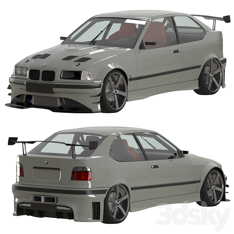 BMW E 36 compact tuning - Transport - 3D model
