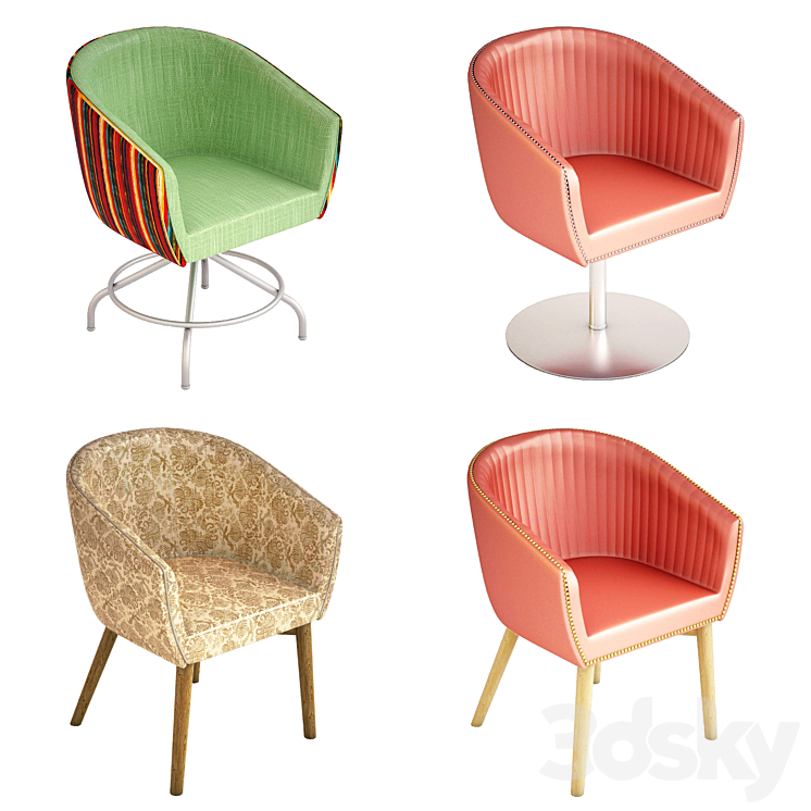 Dining Bucket Chair Variants - Chair - 3D model