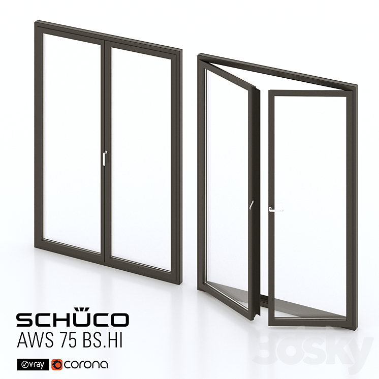 SCHUCO AWS 75 BS.HI - Windows - 3D model