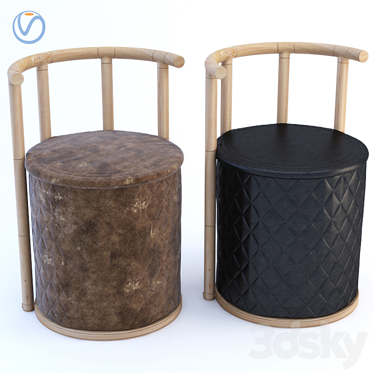 Rhombus puff chair - Chair - 3D model