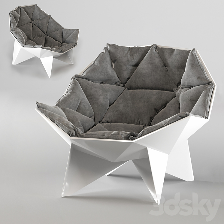 Q1 Geometric chair - Arm chair - 3D model