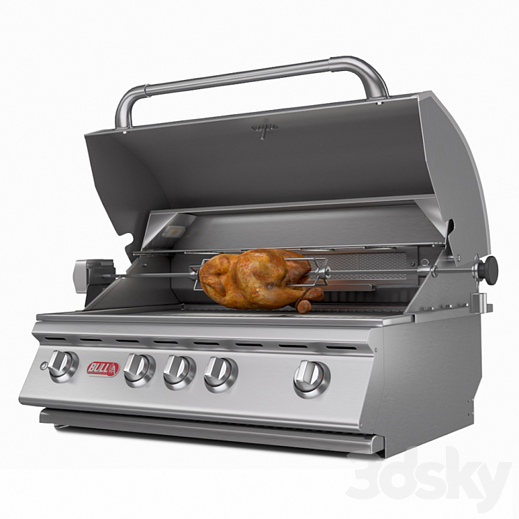 Bull Angus BBQ Grill - Barbecue and grill - 3D model