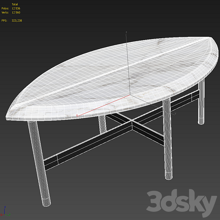 Set coffee table 003. BOOK ONE & TWO. Meridiani JUDD - Table - 3D model
