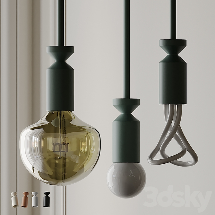 FILD and Plumen STICK Lamp - Pendant light - 3D model