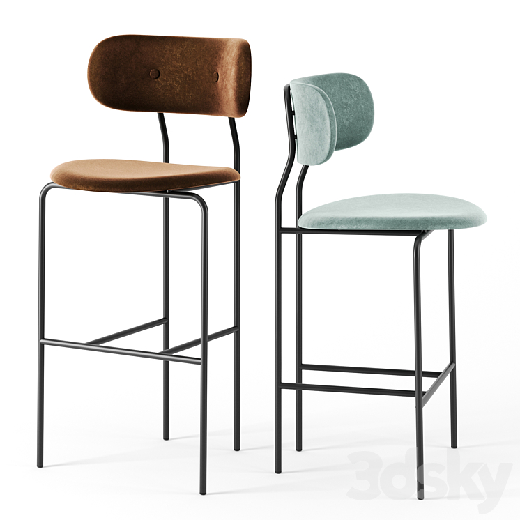 Coco bar stools by Gubi - Chair - 3D model