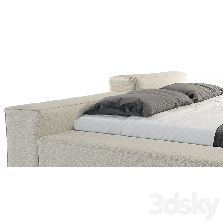 Qblan bed / The Blue House - Bed - 3D model