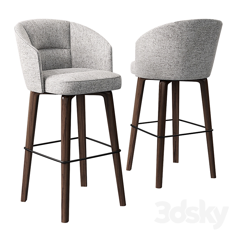 Minotti amelie stool - Chair - 3D model