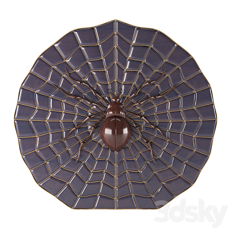 Carved_Wood_Spider - Other decorative objects - 3D model