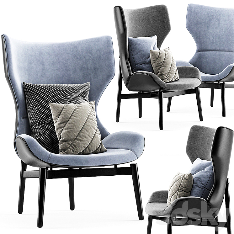 Jorgen Armchair Baxter - Arm chair - 3D model