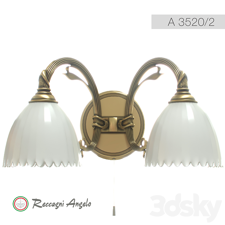 Light, Sconce Reccagni Angelo A 3520/2 - Wall light - 3D model