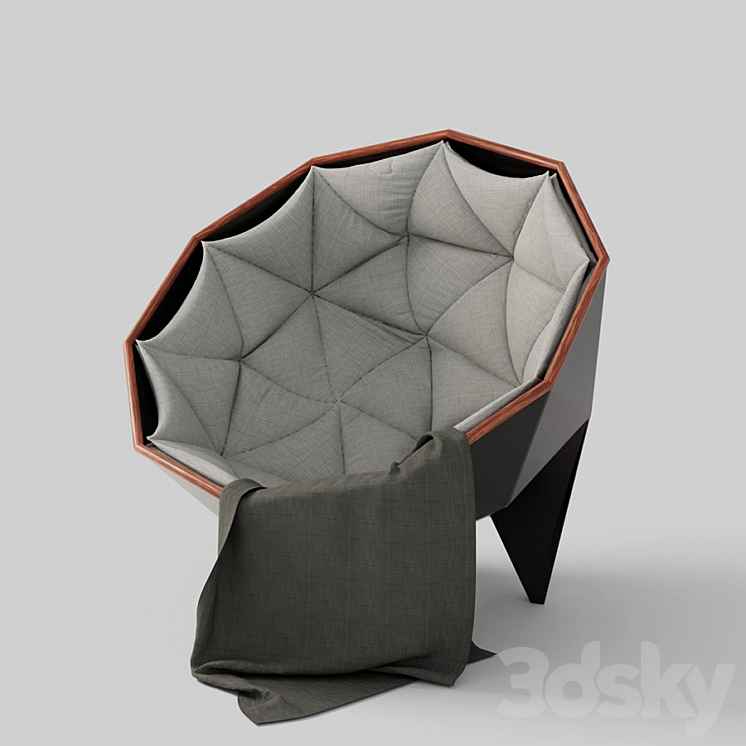 Husk chair 3D model - Arm chair - 3D model