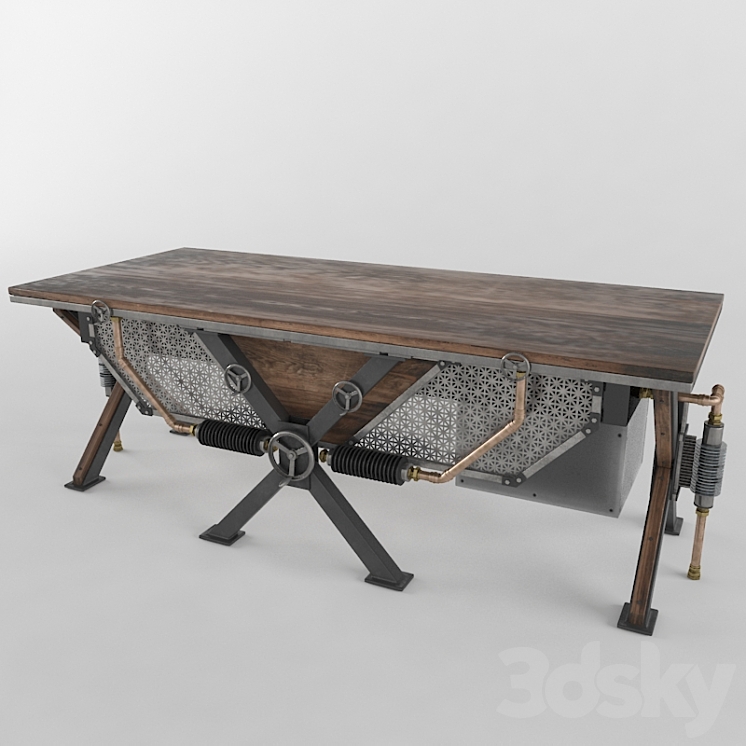 Steampunk table - Table - 3D model