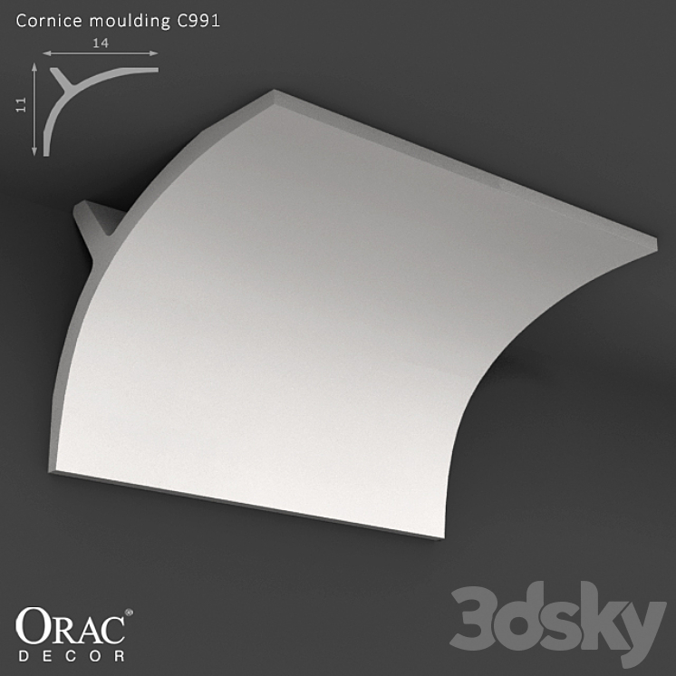 OM Cornice Orac Decor C991 - Decorative plaster - 3D model