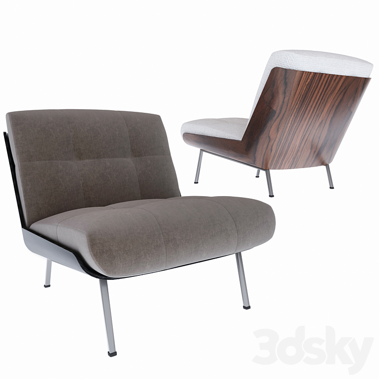 Minotti daiki - Arm chair - 3D model