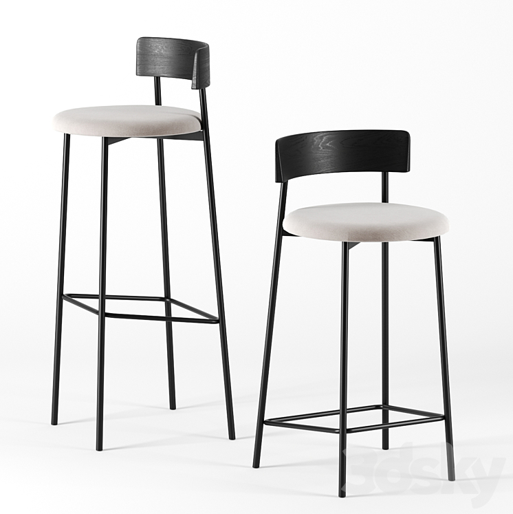 FRIDAY barstools by Fest - Chair - 3D model