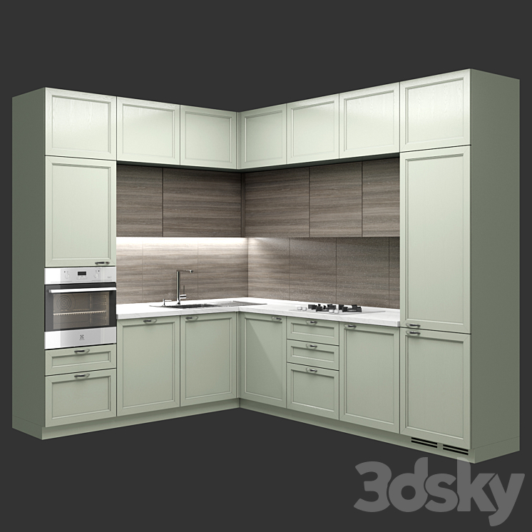 Corner Kitchen - Kitchen - 3D model