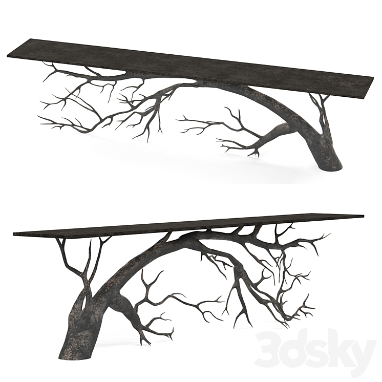 Table-Bended Tree - Table - 3D model