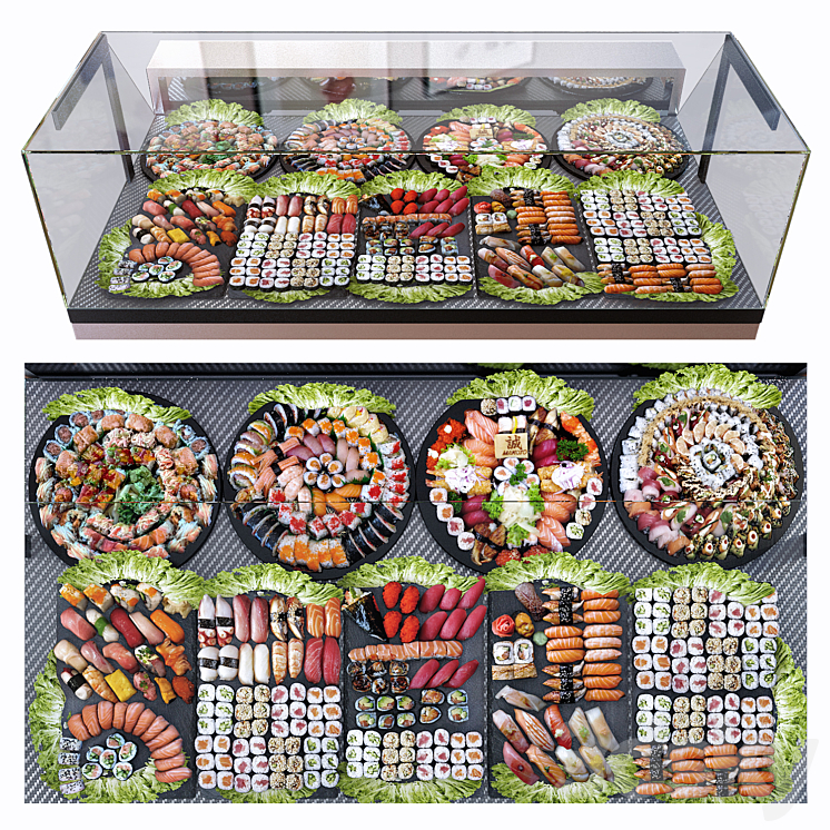 Sushi bar - Restaurant - 3D model