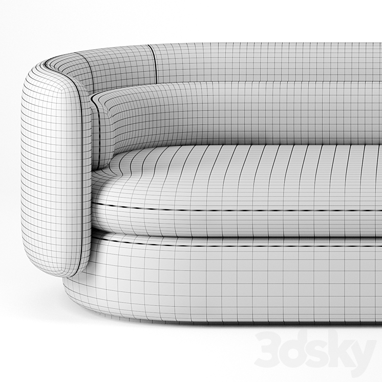 Group three seat sofa by Philippe Malouin for SCP - Sofa - 3D model