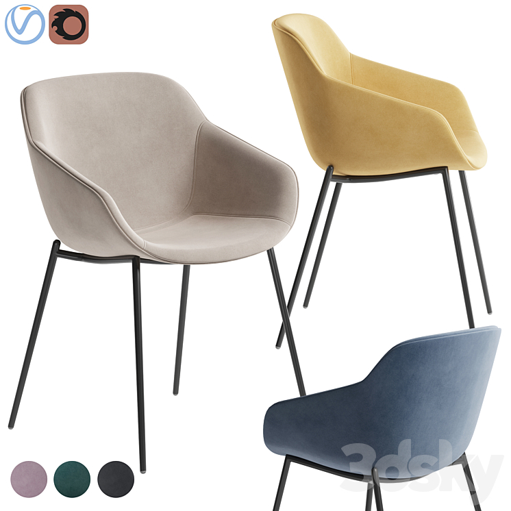 Boconcept Vienna chair - Chair - 3D model