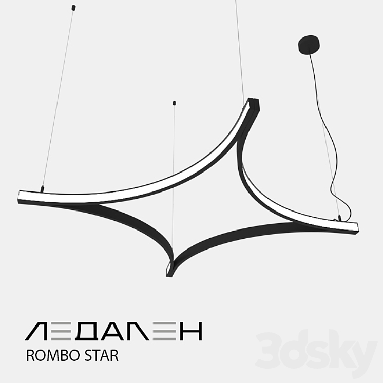 Rhomboid luminaire ROMBO STAR / LEDALEN - Pendant light - 3D model