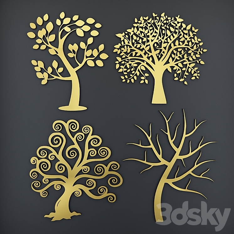 Tree CNC 3D Panel - Other decorative objects - 3D model