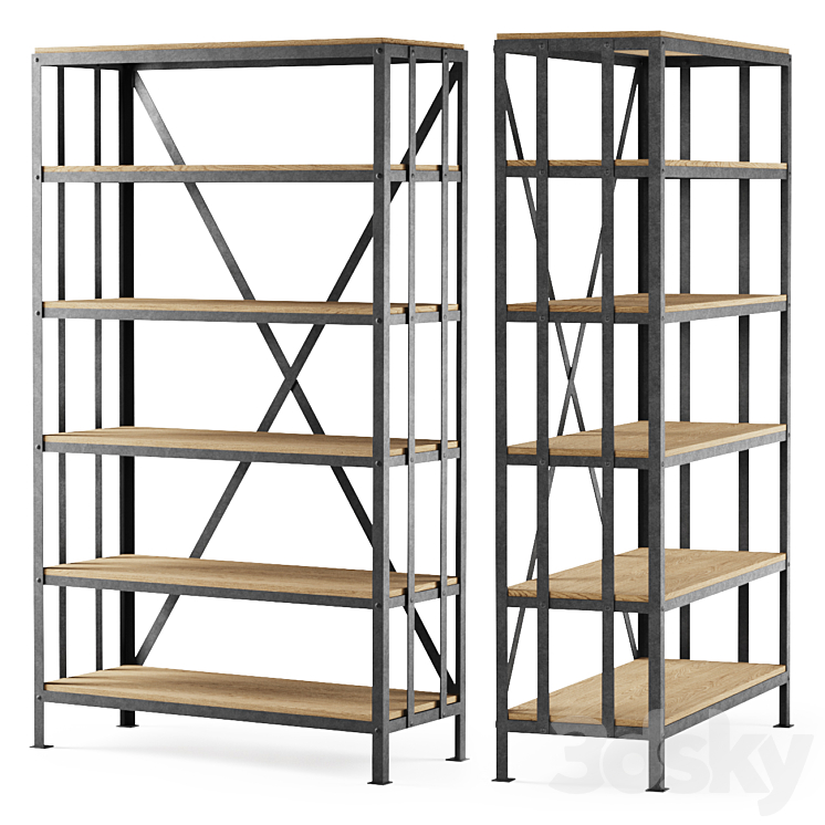Metal rack middle - Rack - 3D model