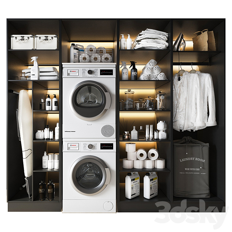 Laundry room - Bathroom accessories - 3D model