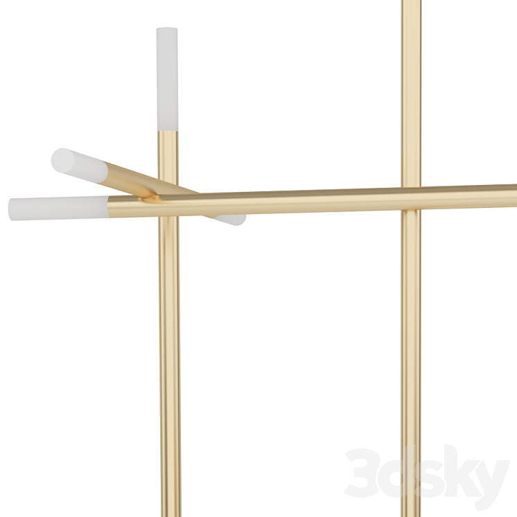 Modern kryss chandelier - Pendant light - 3D model