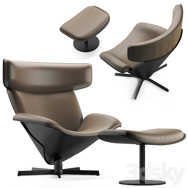 Armchair almora B&B Italia - Arm chair - 3D model