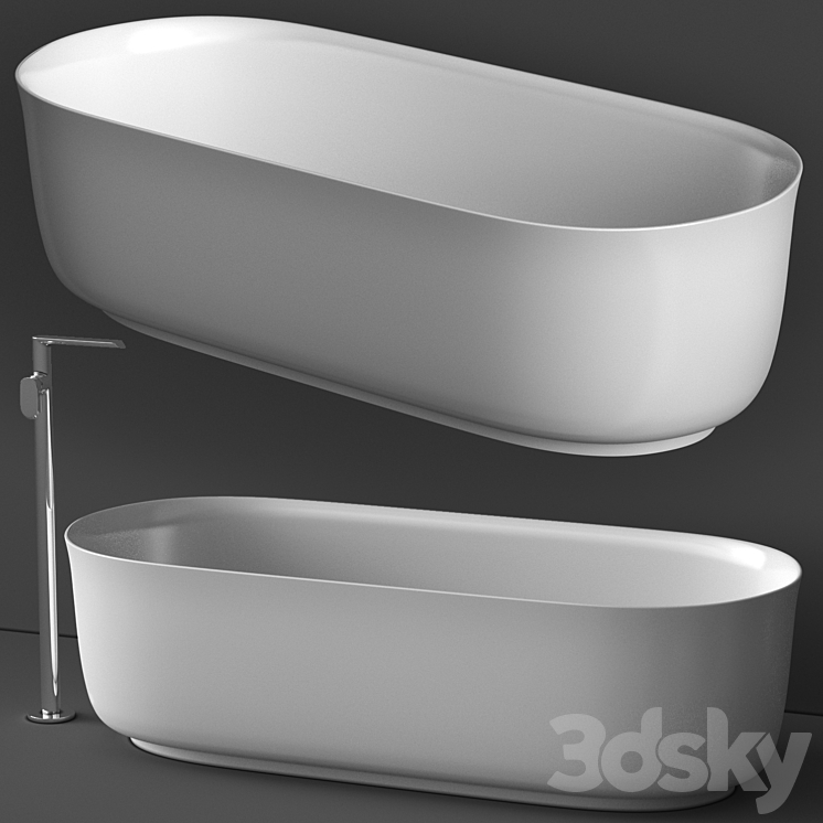 bathtub Rexa Design Hammam Bath & Graff Phase faucet - Bathtub - 3D model