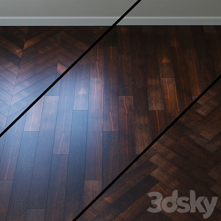 Parquet board Kahrs Linnea Oak Gate Kahrs Linnea - Wood - 3D model