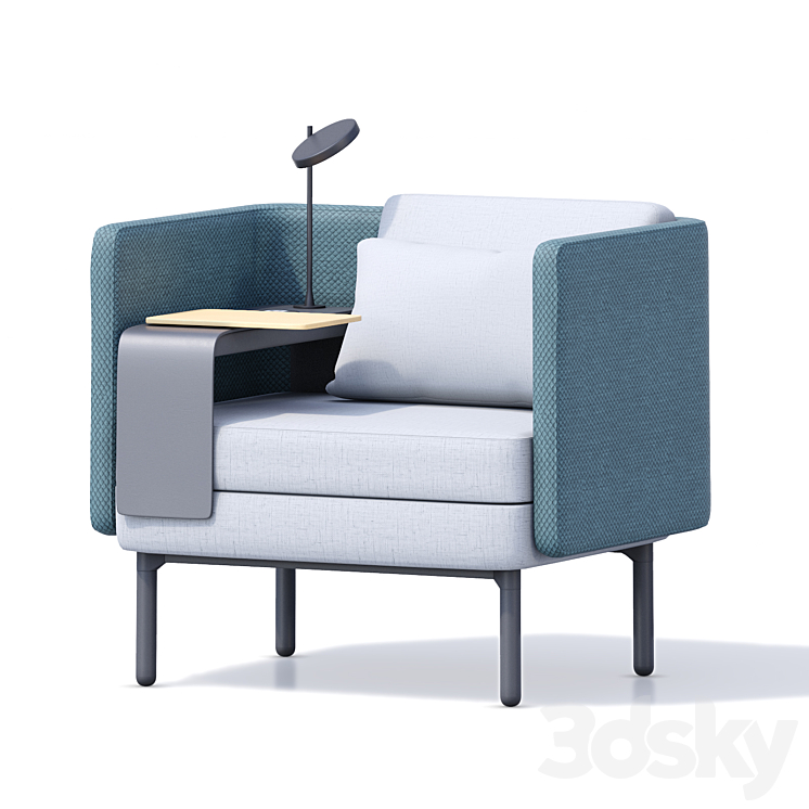 Royal-Ahrend-Charge-lounge Chair - Arm chair - 3D model