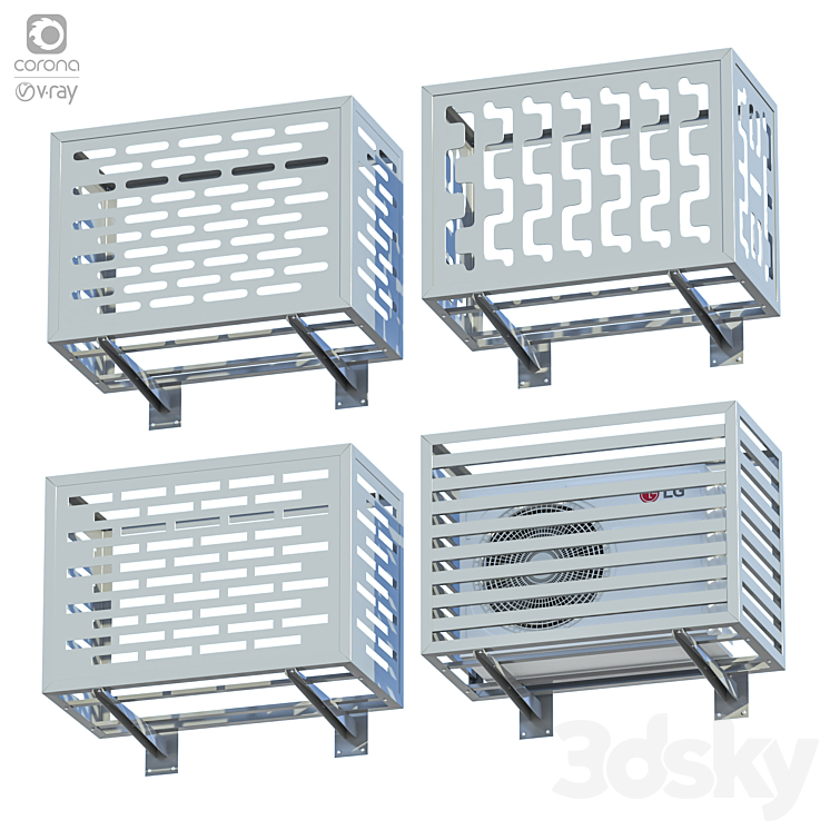 Set of decorative boxes for air conditioner + LG air conditioner ...