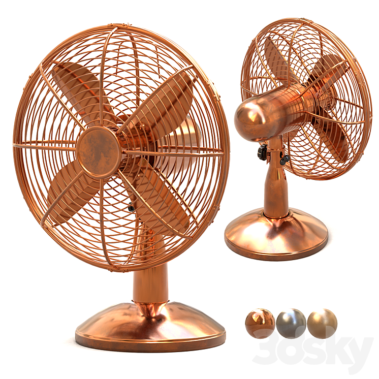 Status 12 Inch Oscillating Desk Fan - Household appliance - 3D model