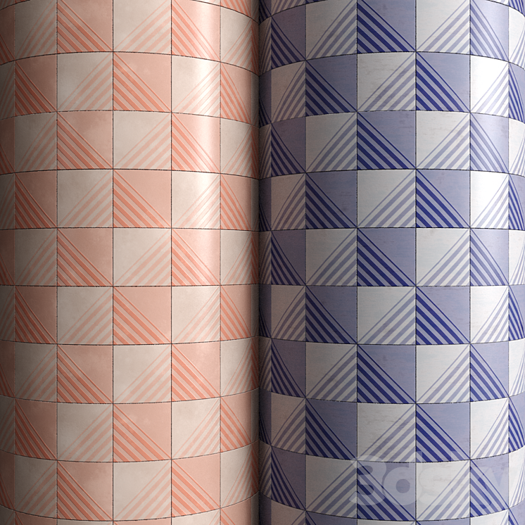 Materials 21- Pattern Tiles PBR - Tile - 3D model
