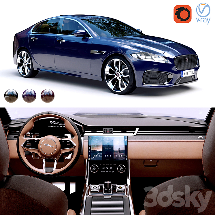 Jaguar Logo 3d Model