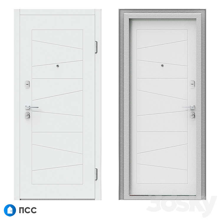 OM Entrance door HI-TECH (HT-125) - PSS - Doors - 3D model
