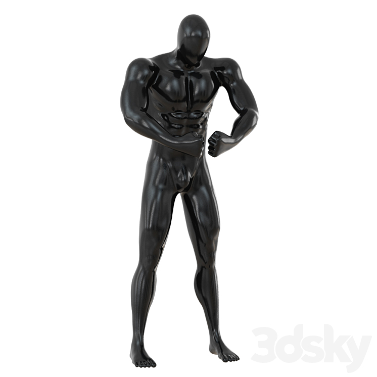 Abstract fitness mannequin with muscles 159 - Shop - 3D model