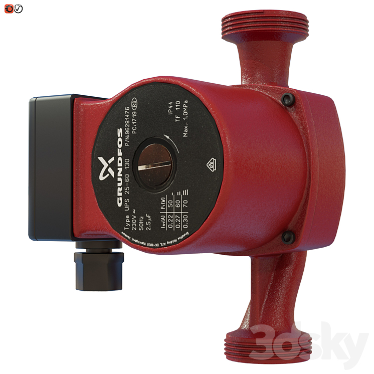 Grundfos circulation pump - Miscellaneous - 3D model