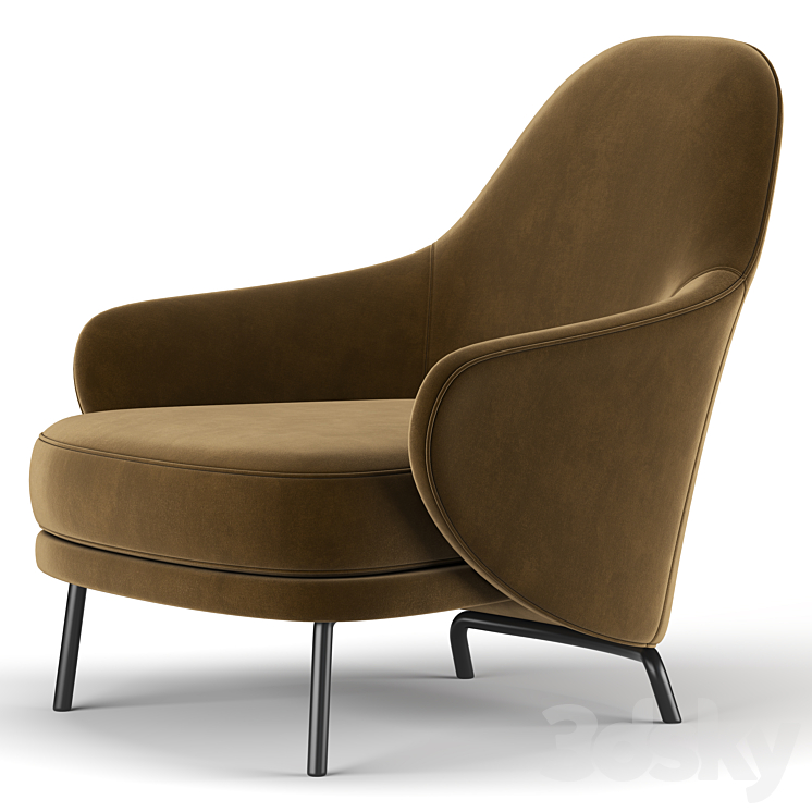 Angie armchair by minotti - Arm chair - 3D model