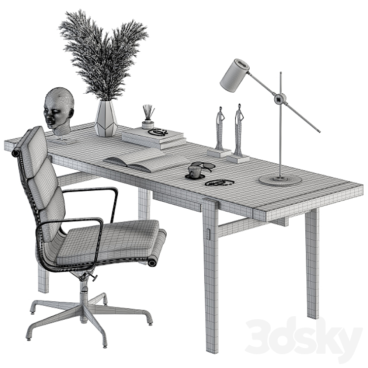 Poliform Work Desk - Office Set 152 - Office furniture - 3D model