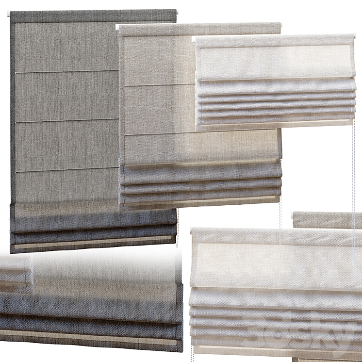 ROMAN BLINDS 700 - Curtain - 3D model