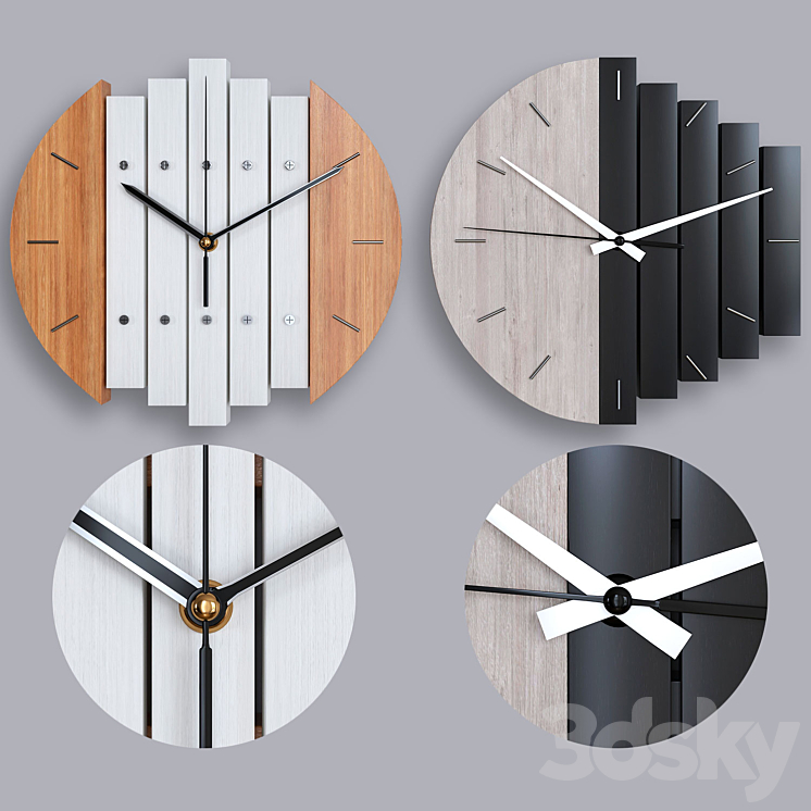 Industrial Style Wall Clock - Watches & Clocks - 3D model