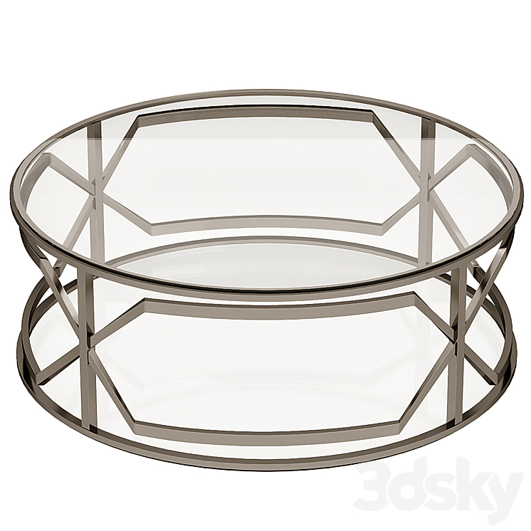Pangea Home Edward Round Coffee Table - Table - 3D model