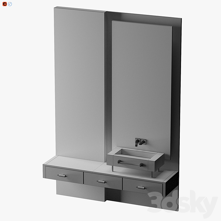 Guest Bathroom Bathroom Furniture 3d Model